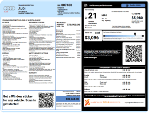 Windows Sticker Lookup - Get Original Window Sticker by VIN
