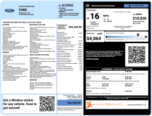 Windows Sticker Lookup - Get Original Window Sticker by VIN