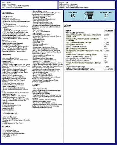 Windows Sticker Lookup - Get Original Window Sticker by VIN